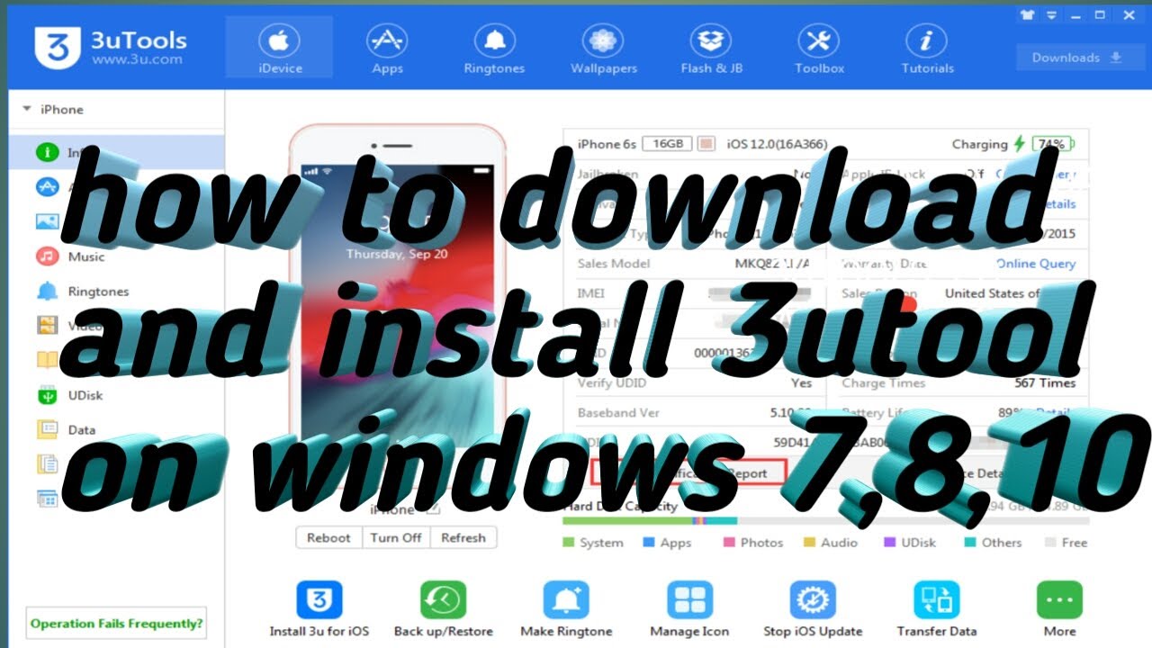 3utools How to download and install on Windows 7 /8/10
