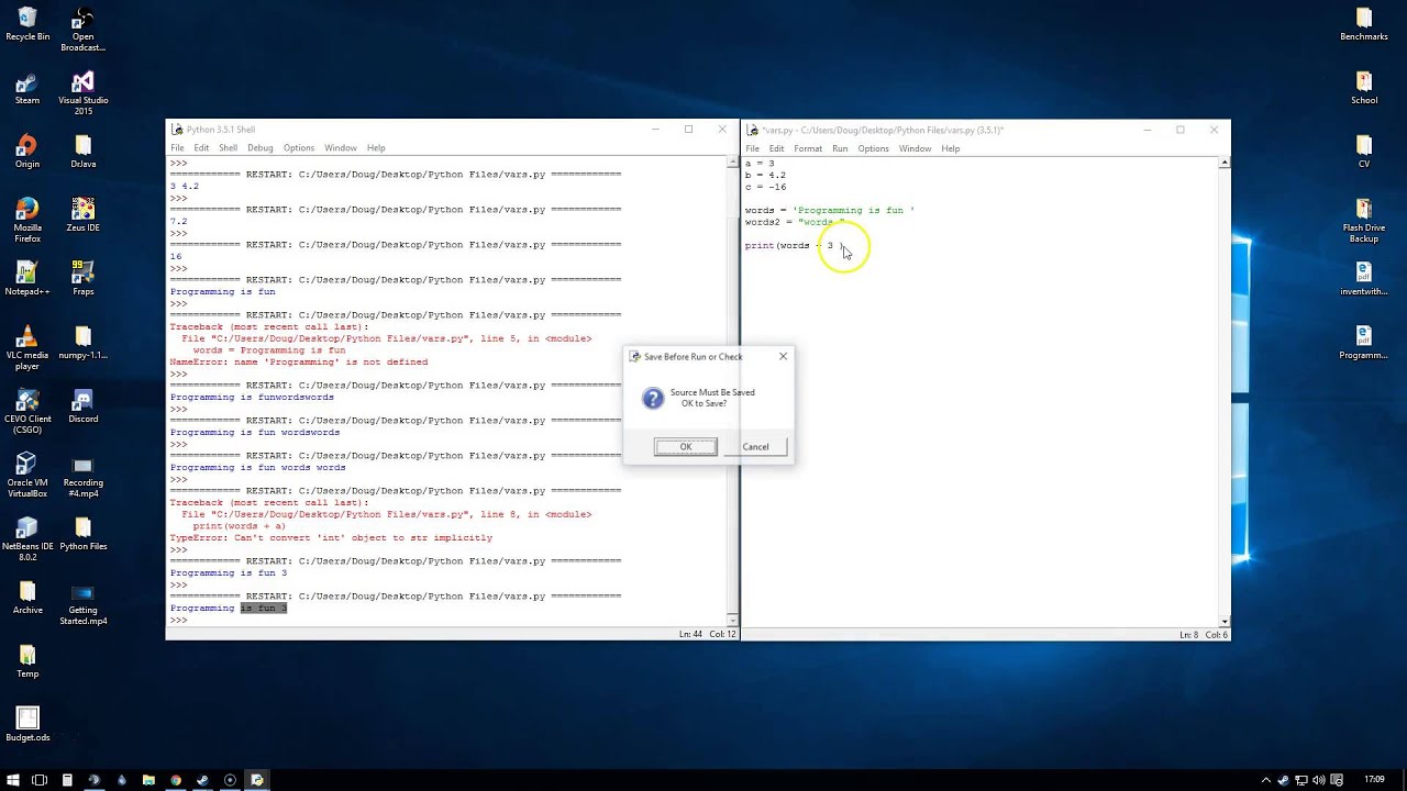 Basics of Variables and Strings in Python 3