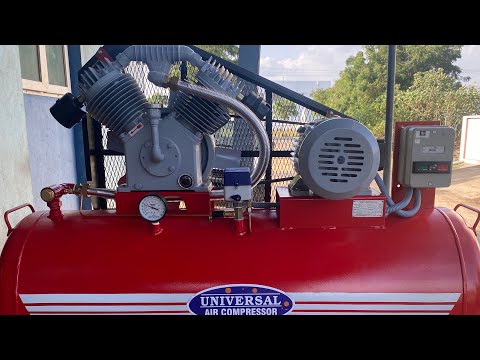 CONTACT 7598205899 UNIVERSAL SC50 5HP THREE PHASE UNIVERSAL MOTOR 320LITER TANK AIR COMPRESSOR💯