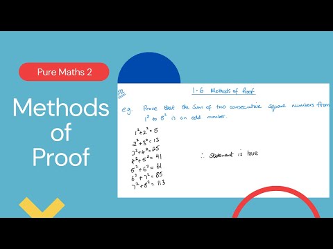 Methods of Proof (Edexcel IAL P2 1.6)