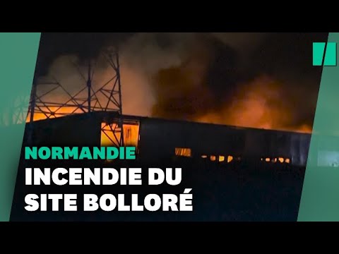 Près de Rouen, un incendie touche le site Bolloré Logistics de Grand-Couronne