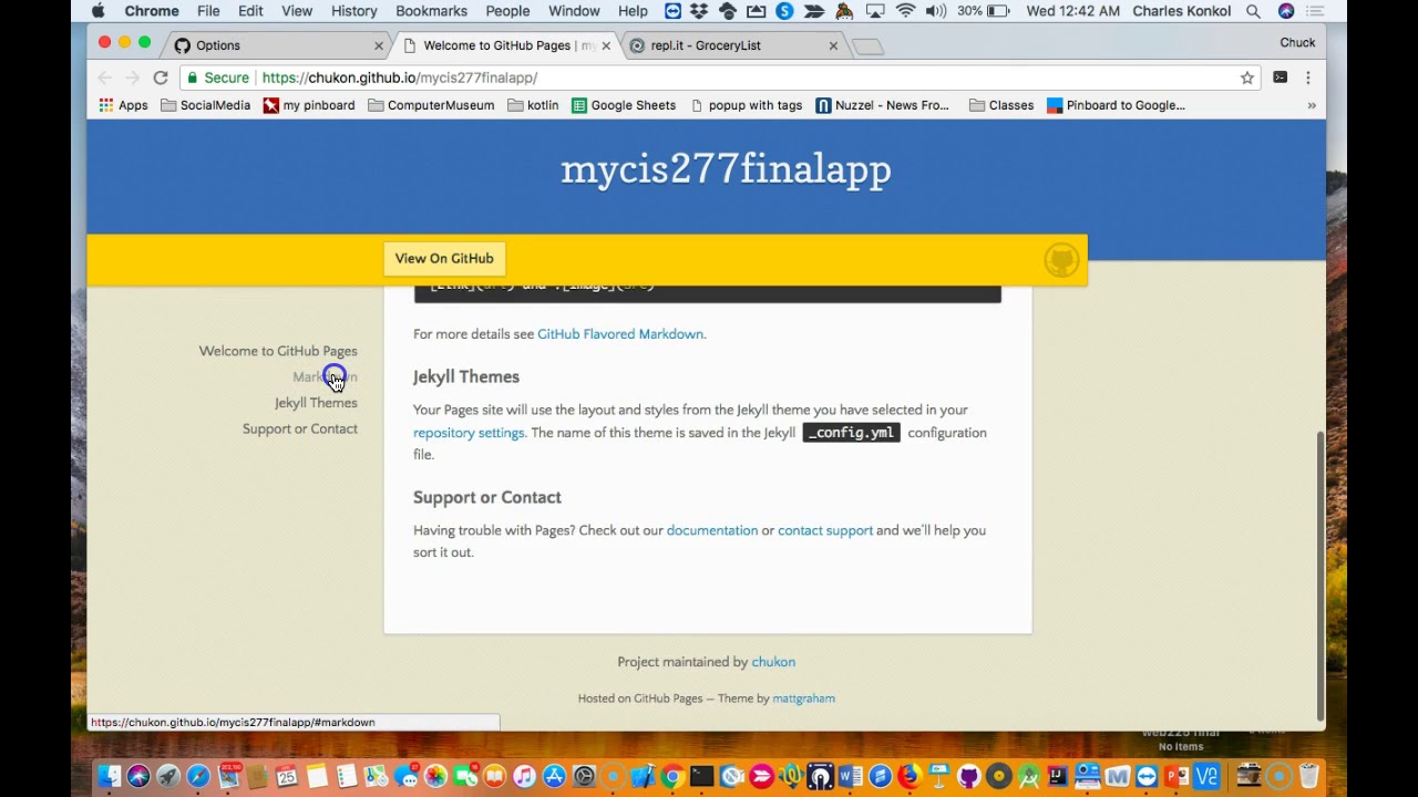 CreateWebPageWithGithub