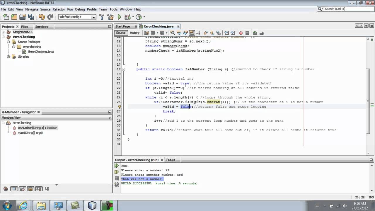 Advanced Java Tutorial # 1: integer error checking without try catch