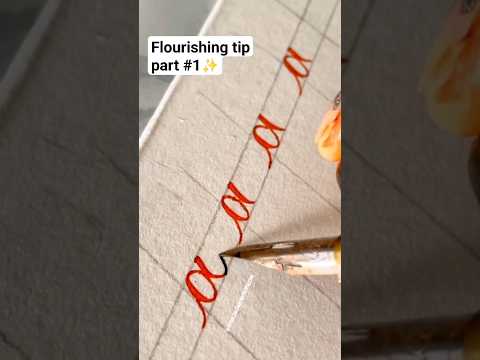 Flourishing Calligraphy tips #shorts #art @syncininkbysupriya