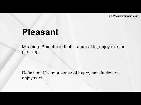 Pleasant Meaning