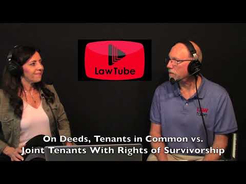 On a deed, tenants in common vs joint tenants with rights of survivorship
