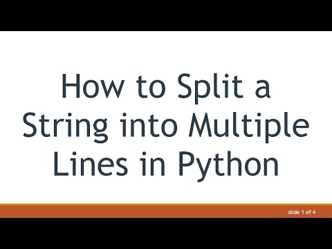 How to Split a String into Multiple Lines in Python
