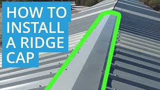How to Turn-up (Weather) Trimdek Sheeting and Install Ridge Caps - D.I ...