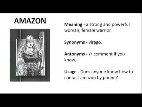 Vocabulary Made Easy Meaning of Amazon, Synonyms, Antonyms and its Usage