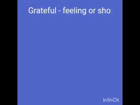 Word meaning/Grateful