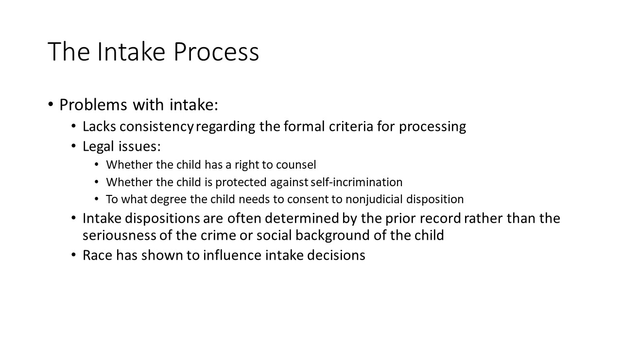 The Juvenile Court Process