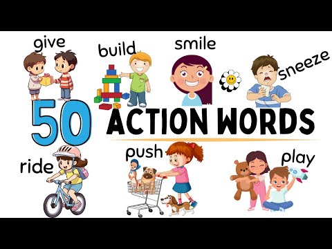 50 action words with sentences || Verbs || Vocabulary for Kids