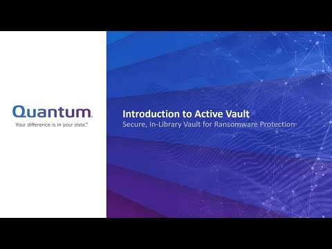 Scalar Tape Library Active Vault Feature