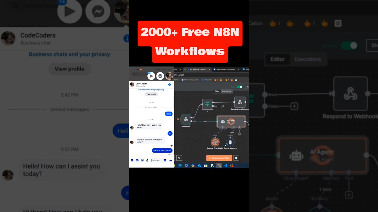 2000+ Free N8N Workflows & AI Workflow Generator Chrome Extension #n8n #n8nworkflow #n8nautomation