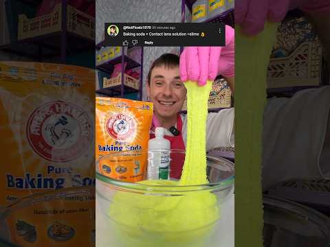 baking soda + contact solution = slime?!