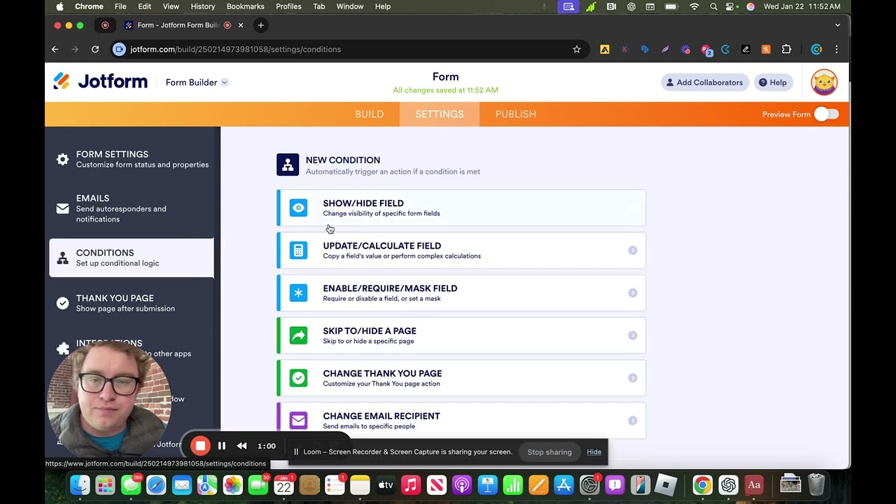 JotForm Conditional Logic Tutorial: How to Show or Hide Fields Easily