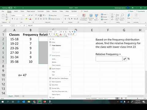 GLA3Q2 Find the relative frequencies for a frequency distribution table.