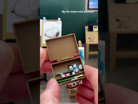So cute! π¨ Mini art studio π¨ Re-ment #rement #miniature #ASMR