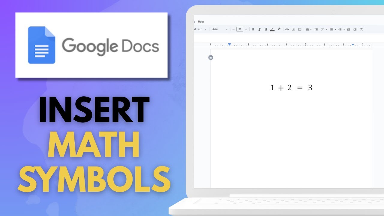 How To Insert Math Symbols In Google Docs