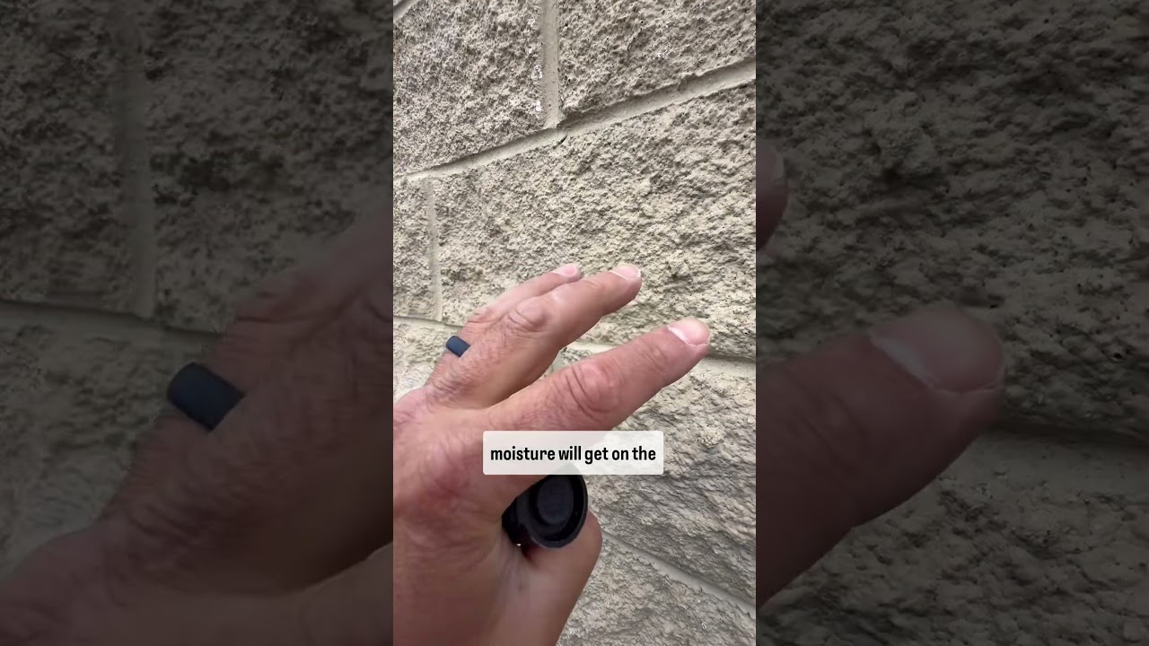 Inspection for split faced concrete block facade #commercialproperty #commercialrealestate #moisture