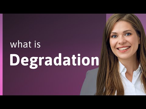 Degradation • meaning of DEGRADATION