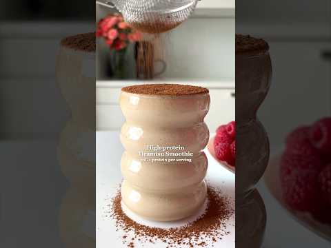 High-protein Tiramisu Smoothie😍 #healthyrecipes #smoothie #healthybreakfast