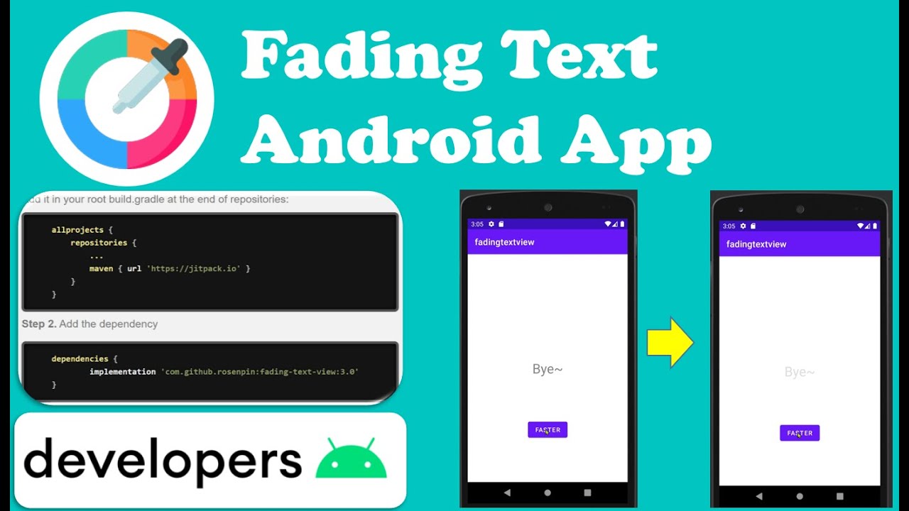 Simple Fading Text View Android studio 2023