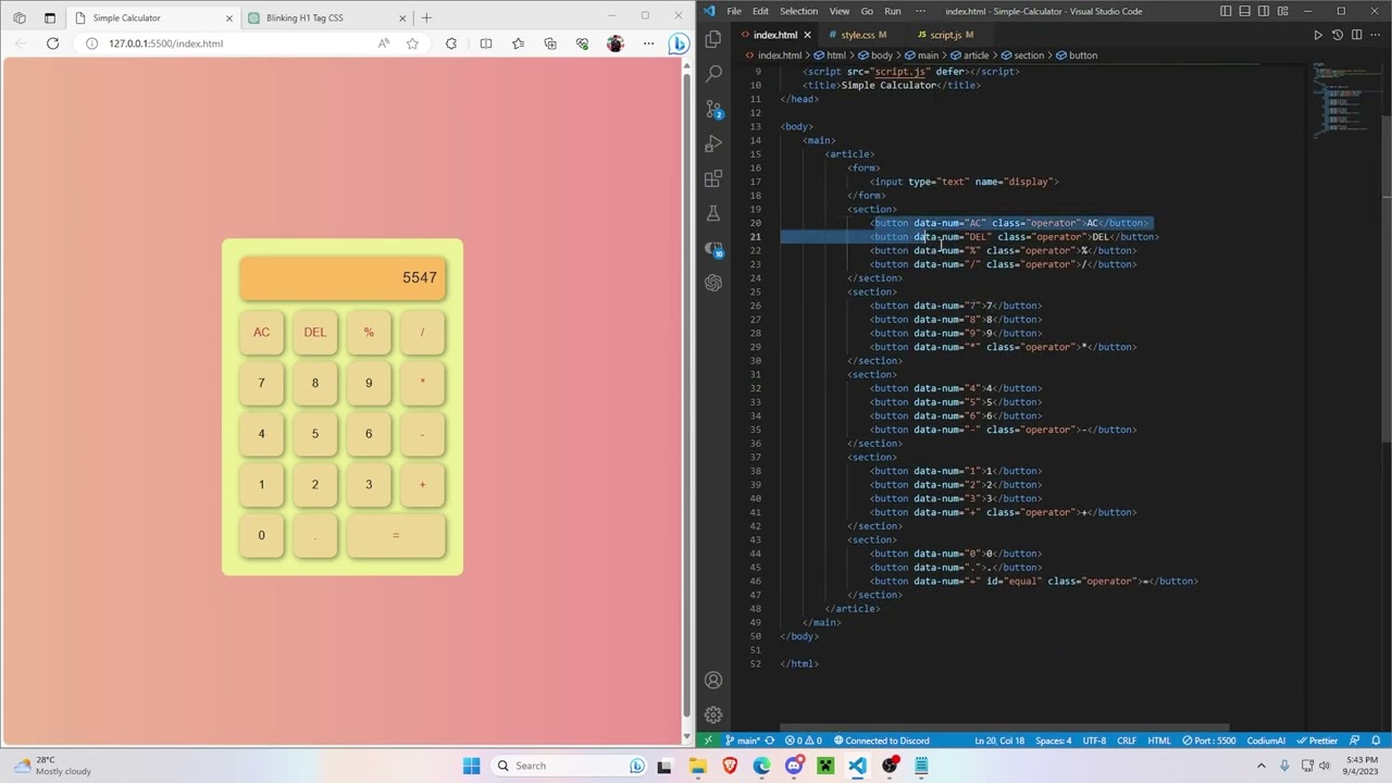 Eval Function Issue | How to Build a Simple Calculator with HTML, CSS, and JavaScript