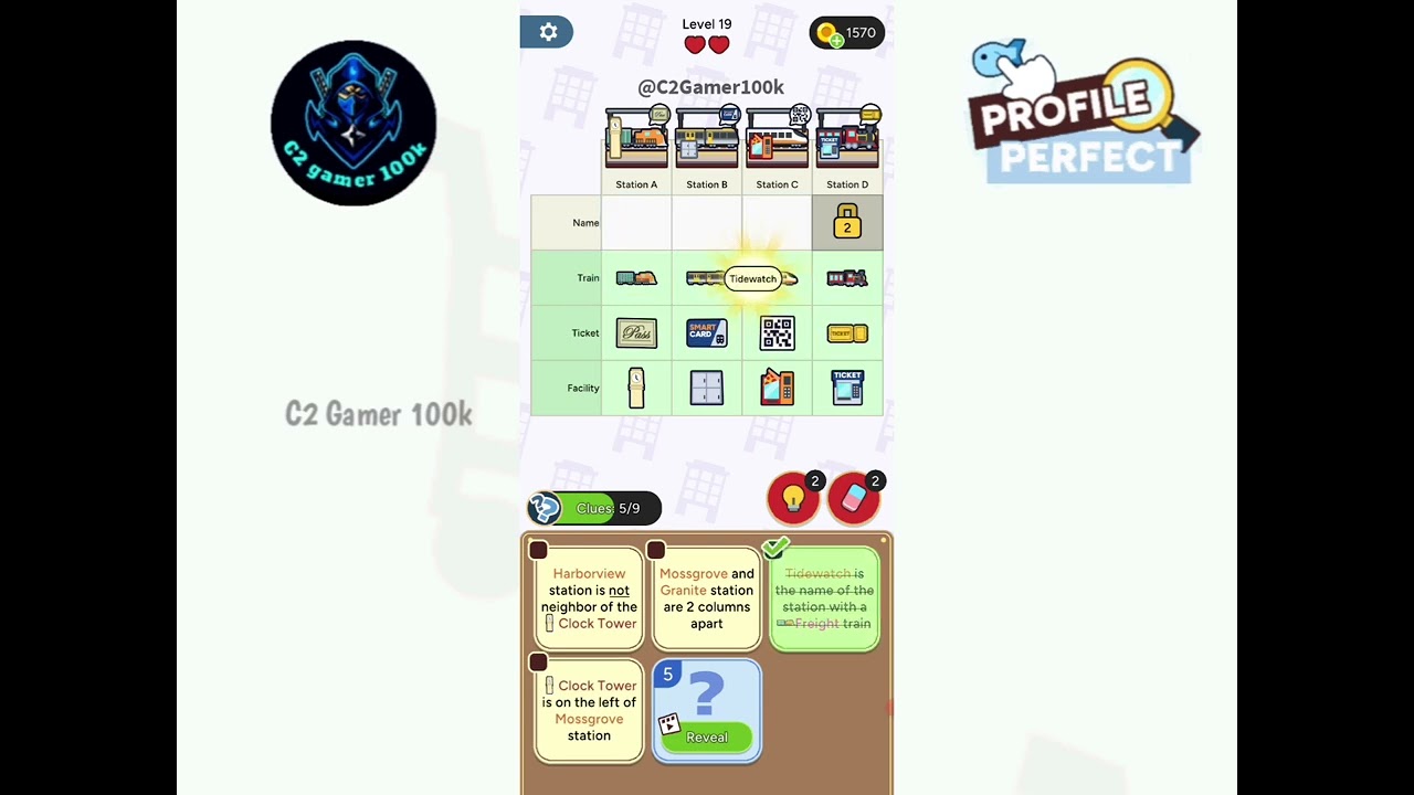 Profile Perfect Level 19 Walkthrough Solution Gameplay 