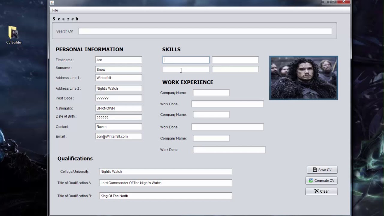 JAVA PROJECT - CV/Resume Builder System Using Java NetBeans (With Source Code)