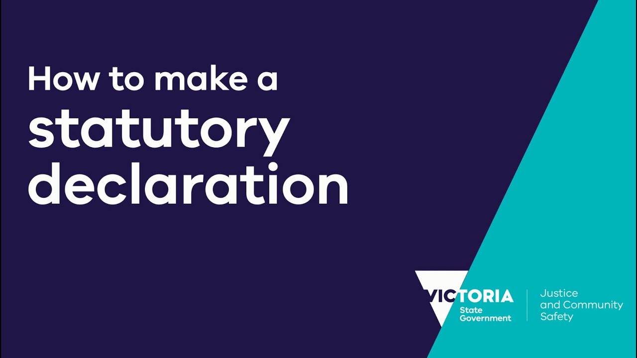 How to make a statutory declaration