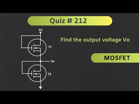 MOSFET Solved Problem - Quiz - 212 Video Lecture - Crash Course (English) for Electrical ...