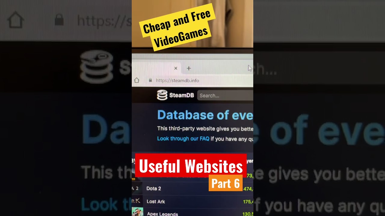 Useful Websites - steamdb #protip #videogames