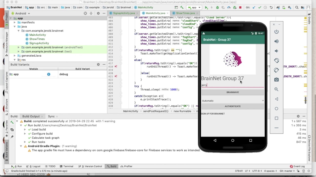 Brainnet - CSE 535: Mobile Computing