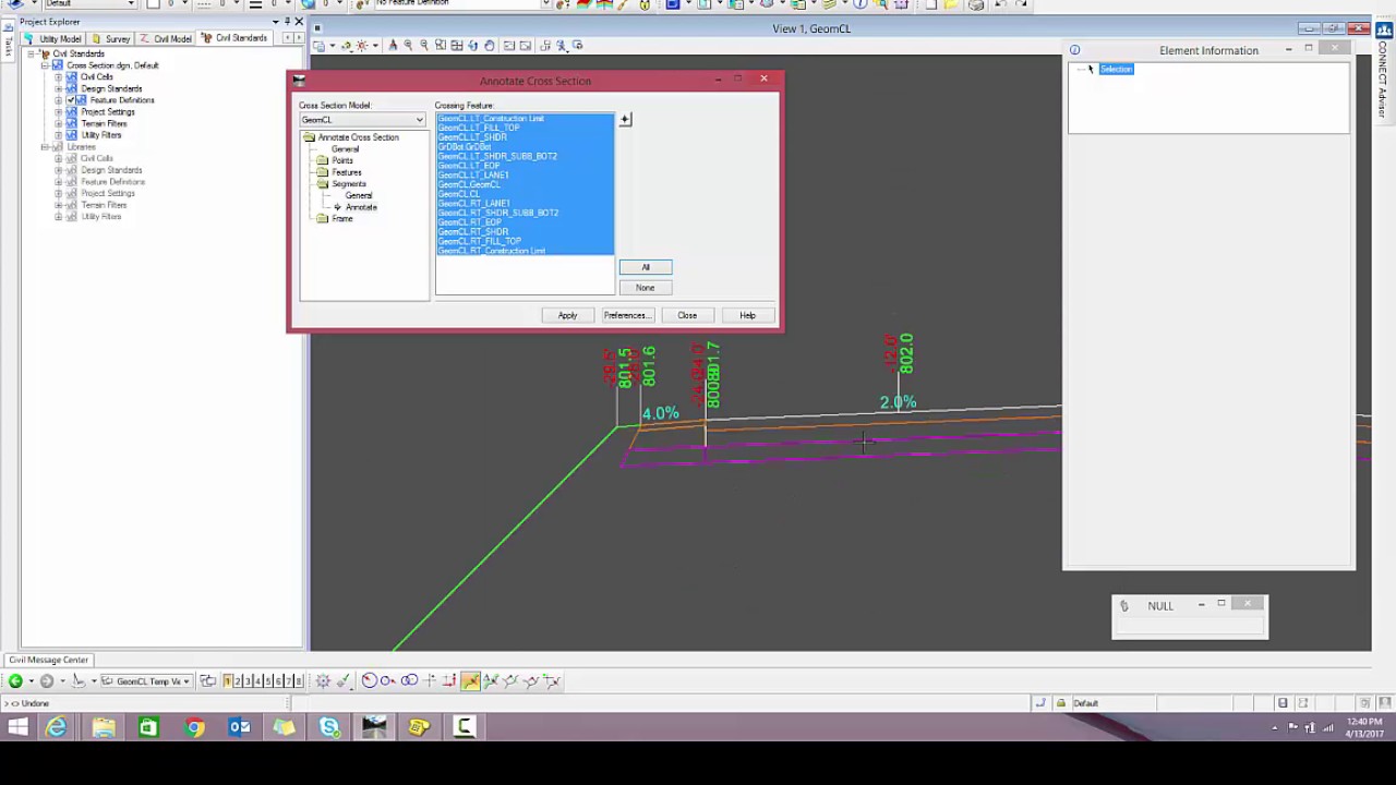 Annotate Cross Sections in Select Series 4