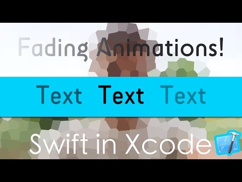 Fading In and Out Animation! (SpriteKit/Normal : Swift in Xcode) Video Lecture - Swift in Xcode ...