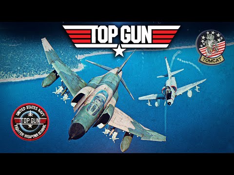 TOP GUN | F-14 Tomcat + F-4 Phantom II Vs A-4E Skyhawk DOGFIGHT | Digital Combat Simulator | DCS |