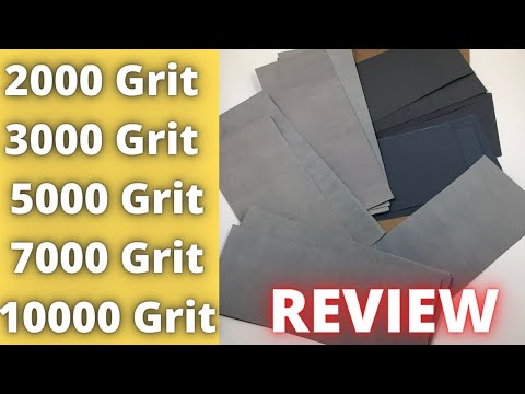 Headlight restoration using 2000, 3000, 5000, 7000, 10000 Grit sandpaper from Amazon