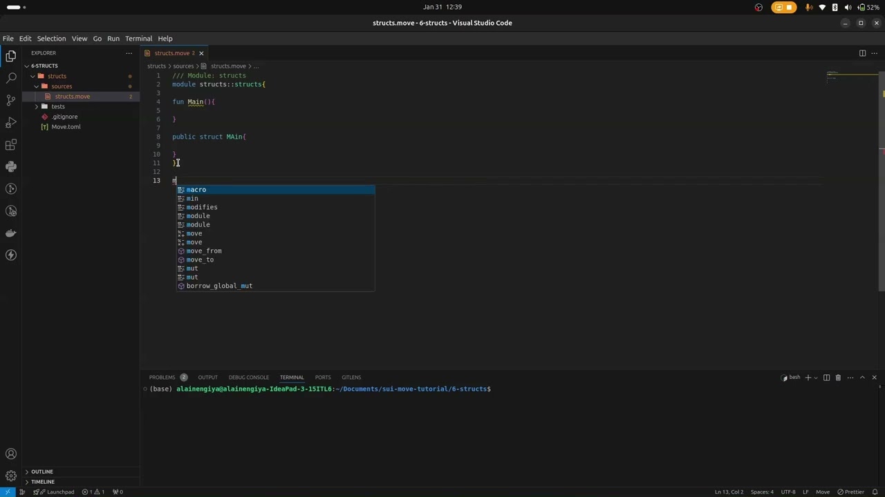 Error with Sui Move Analyzer