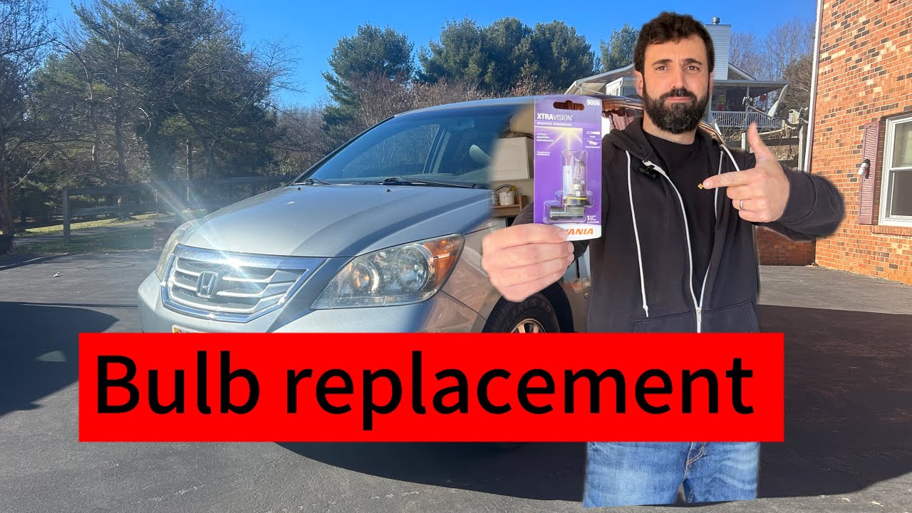 Headlight low beam bulb replacement - 2009 Honda Odyssey - EASY!