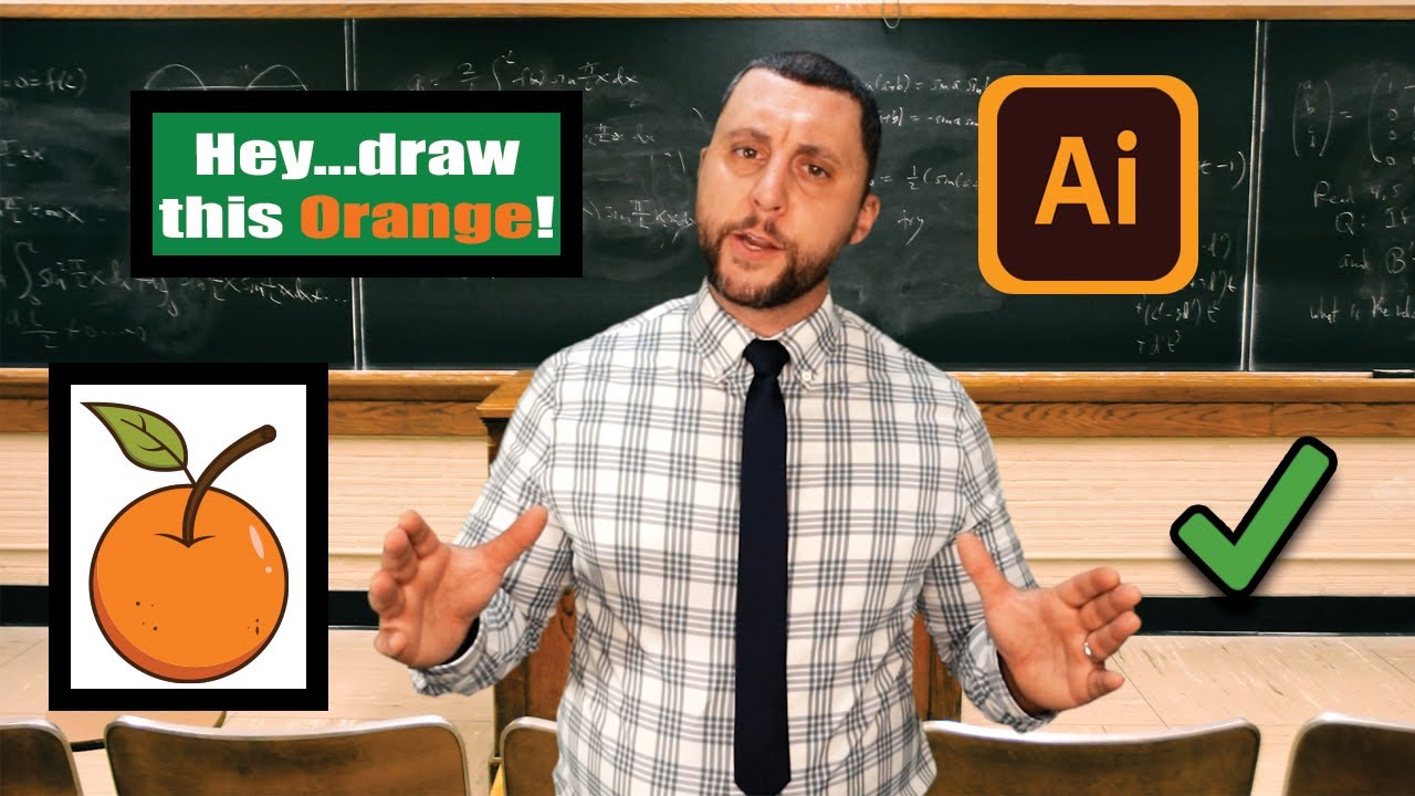 HEY!  Draw this Orange!   -   Adobe Illustrator 2024 Beginner Tutorial
