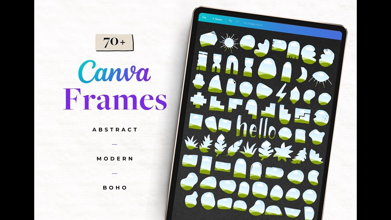 Custom Canva Frames - Abstract, Modern, Boho, Organic Shapes