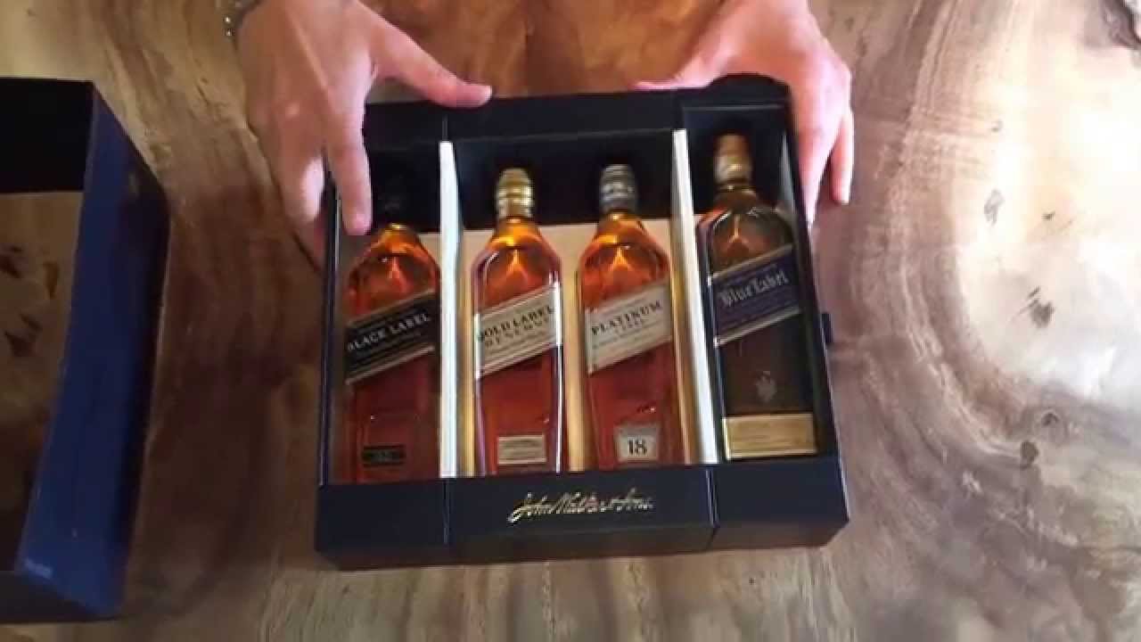 Johnnie Walker Collection Gift Set with 4 200 ml Bottles