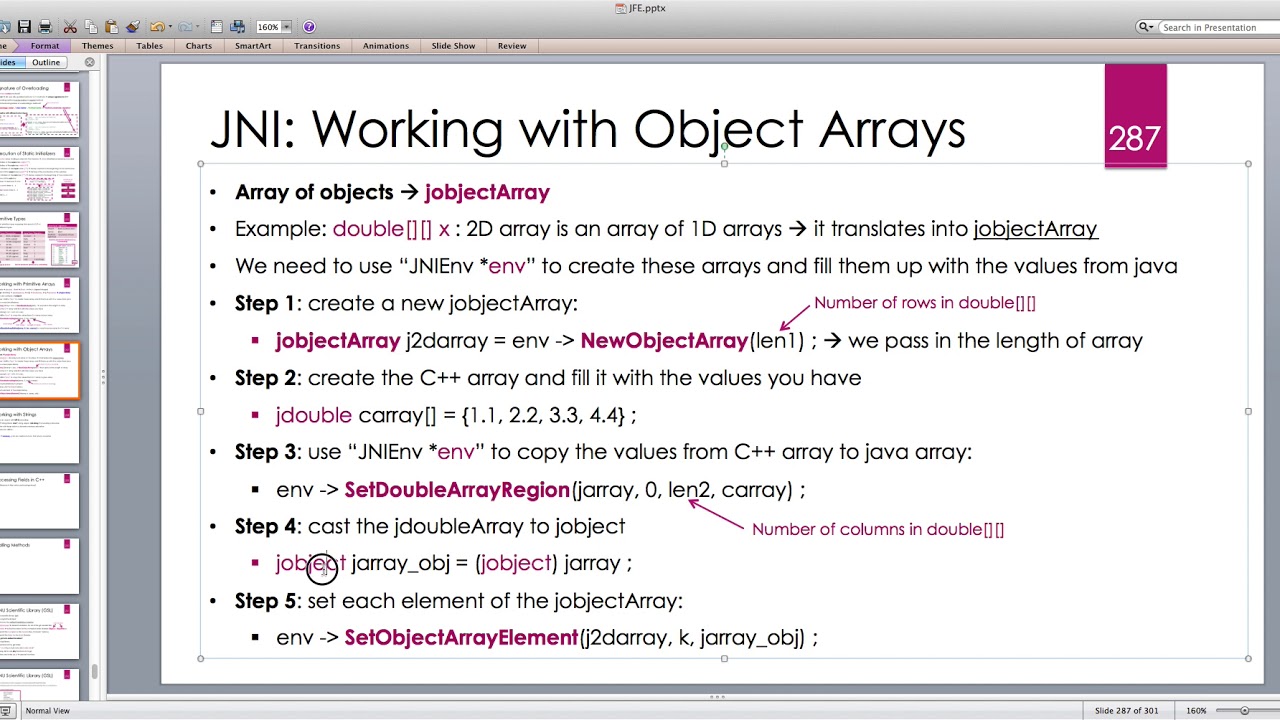 Java Native Interface (JNI) in depth -- Part 15: Working with Object Arrays from/to Java