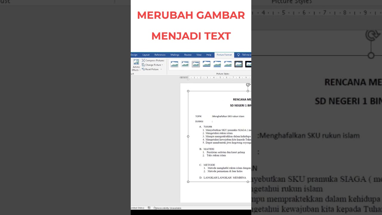 HOW TO CONVERT IMAGES INTO TEXT using only MS Word