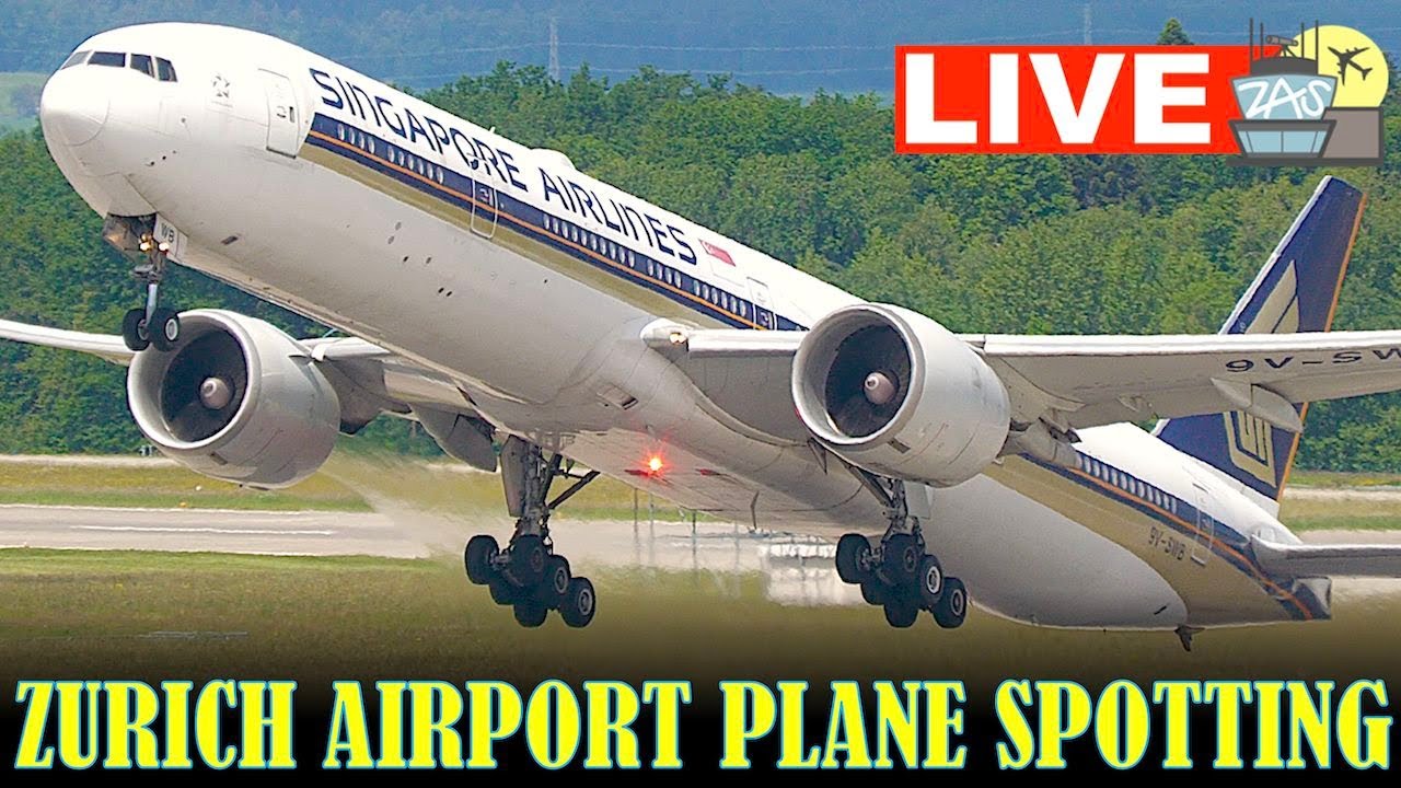 🔴LIVE Sunday Rush Hour Plane Spotting at Zurich Airport