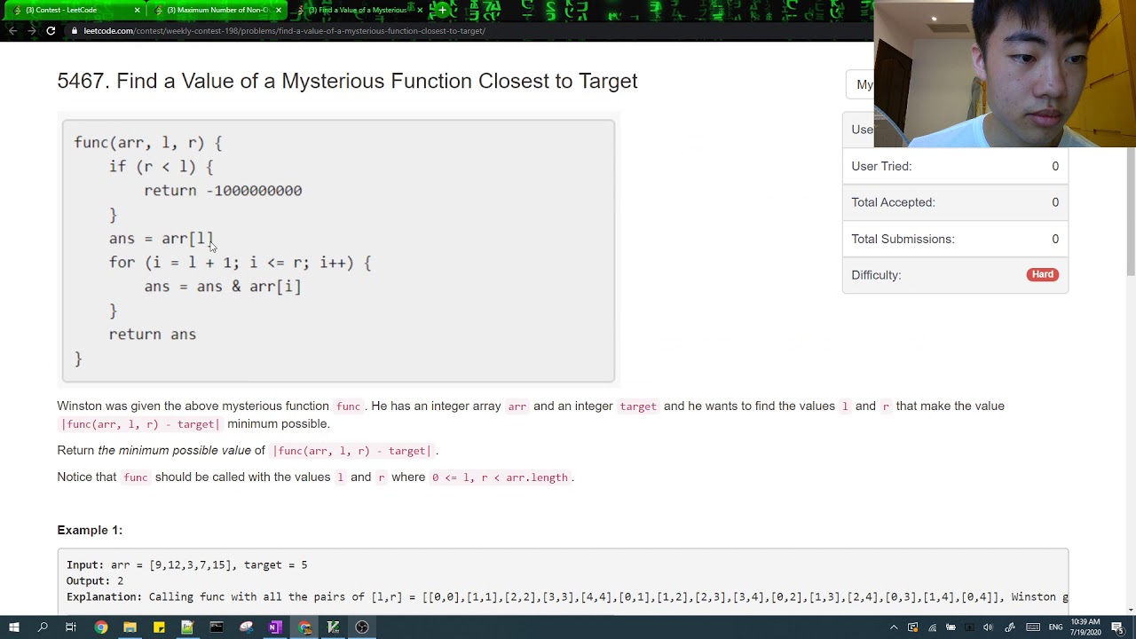 Winning LeetCode Weekly Contest 198