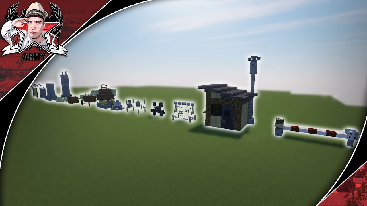 Minecraft: Modern Military Base Props Tutorial Part 1 - "Outer Defenses ...
