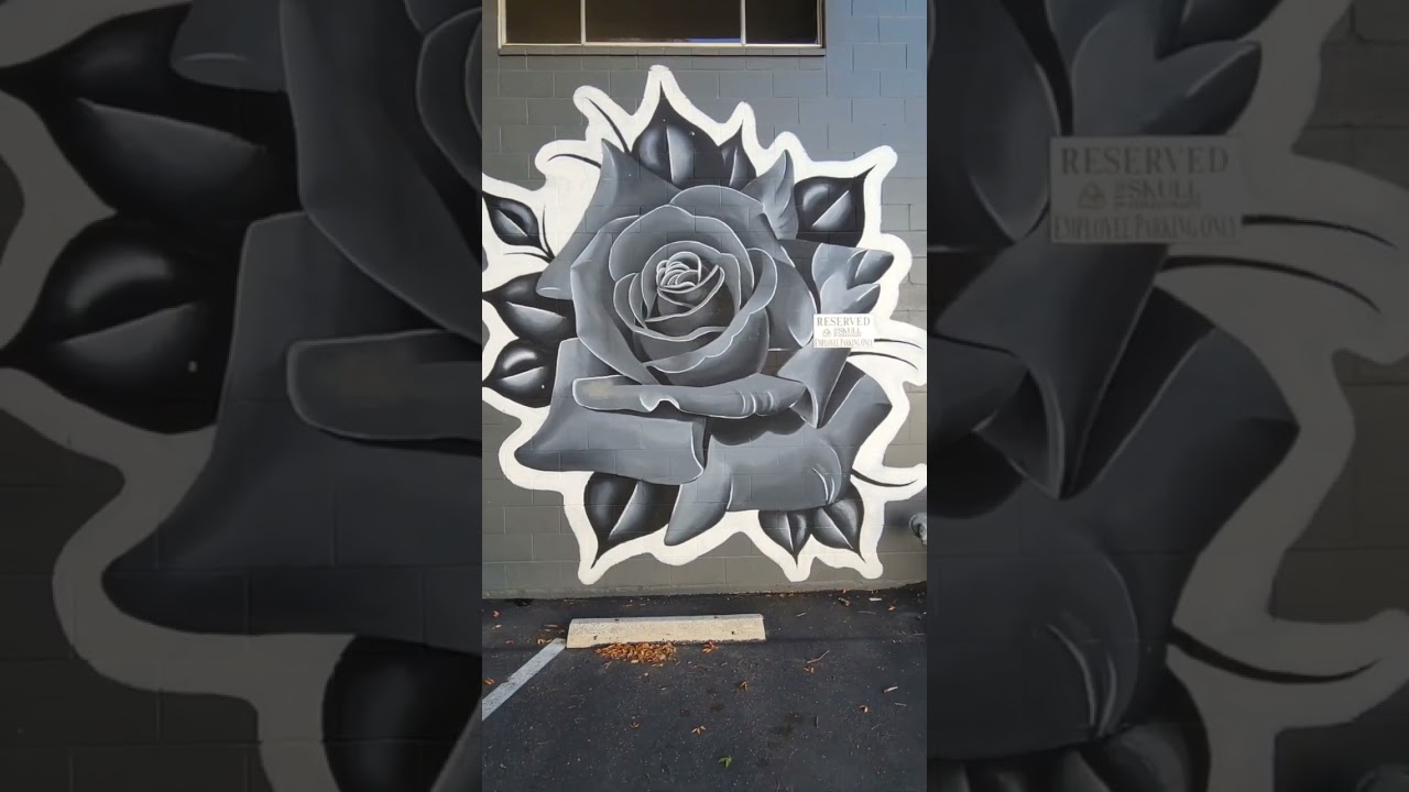 The Skull Museum - Sacramento, California - Rose mural