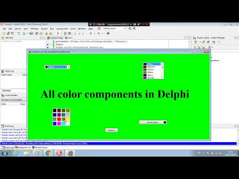 All color components in Delphi - Test Color - الألوان في الدلفي